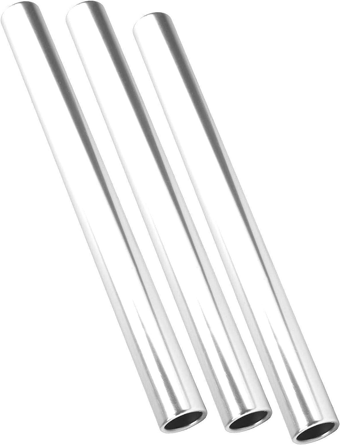Keenso 3 Pcs Aluminum Alloy Relay Race Baton - Silver | Track & Field ...