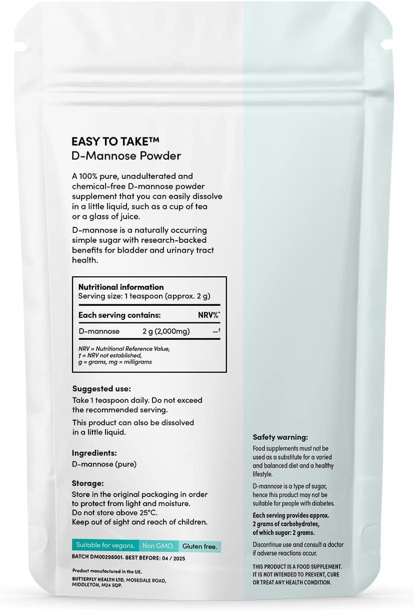D-Mannose Powder 400g - High-Strength UTI Support | Pure Supplement for ...