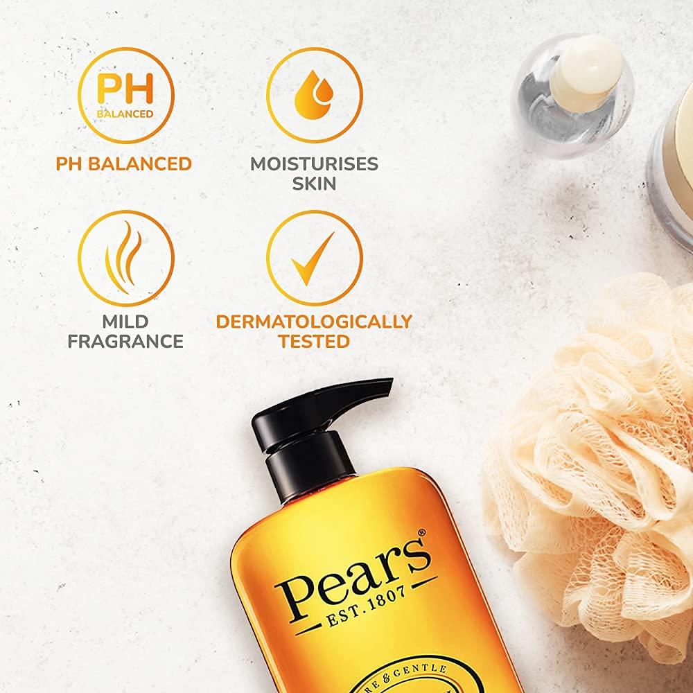 Pears Pure & Gentle Hand Wash with Natural Oils | Moisturizing Liquid ...