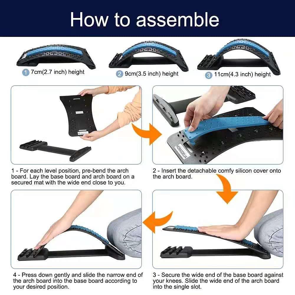 Back Stretcher with Acupressure Points for Pain Relief - Yoga Fitness ...