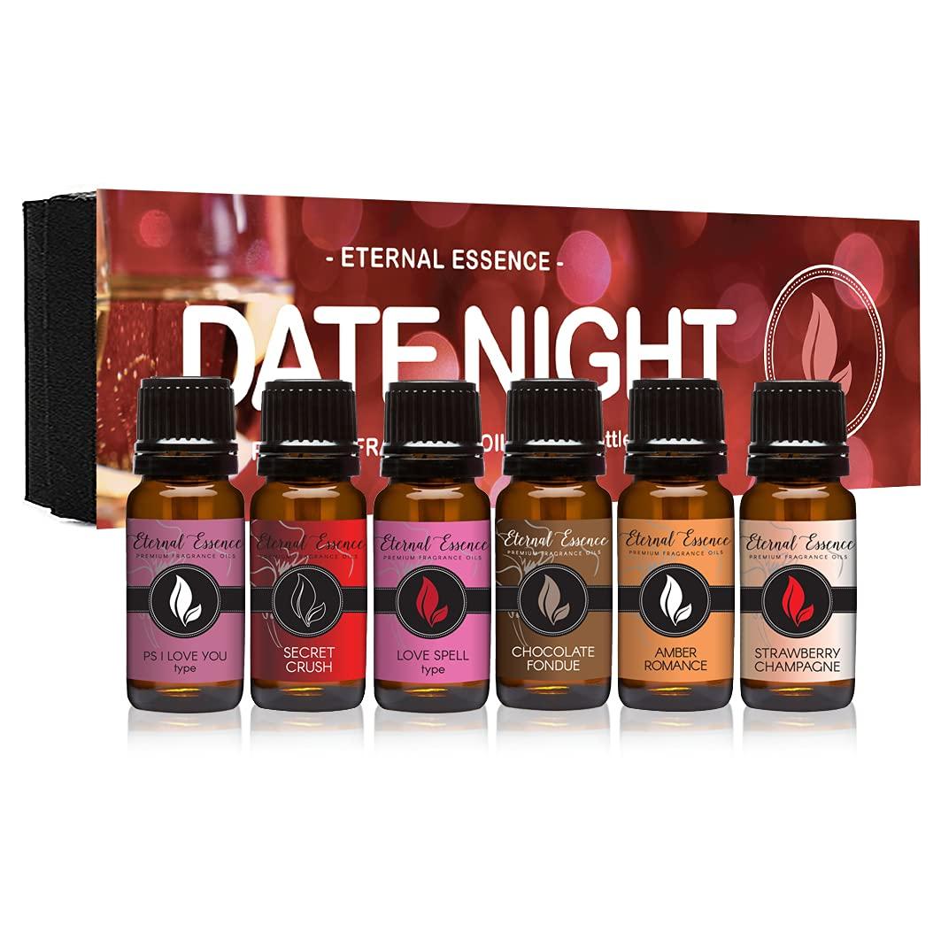 Date Night Gift Set: 6 Premium Fragrance Oils - PS I Love You, Amber ...