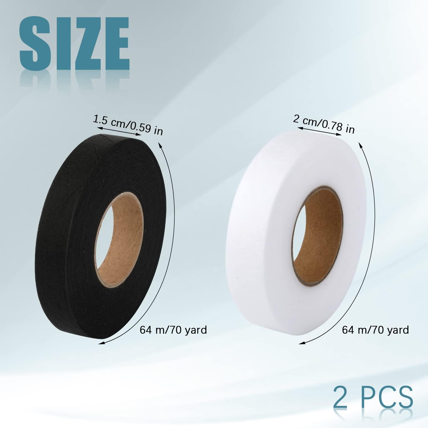 KINBOM Hem Tape Set - 140 Yards | No-Sew Iron-On Fabric Fusing Tape for Hemming Clothes | Black ...