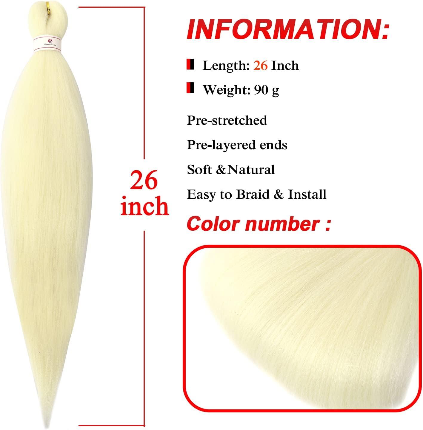 Beyond Beauty 8 Packs Black Pre Stretched Braiding Hair Synthetic Yaki ...