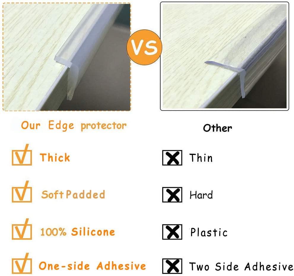 Silicone Edge Protector for Baby Proofing Corners - Clear Guards with ...