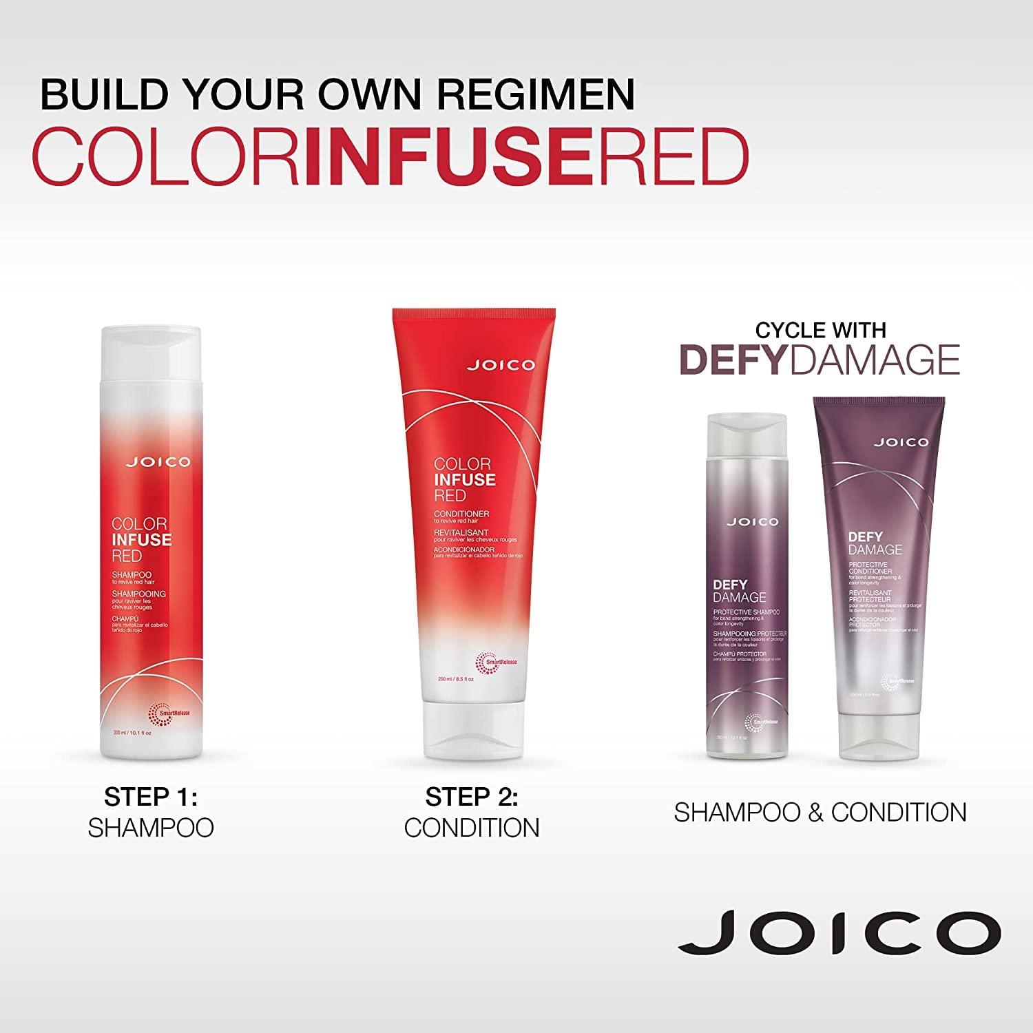 Joico Color Infuse Red Shampoo - Enhance Red Tones & Boost Vibrancy ...