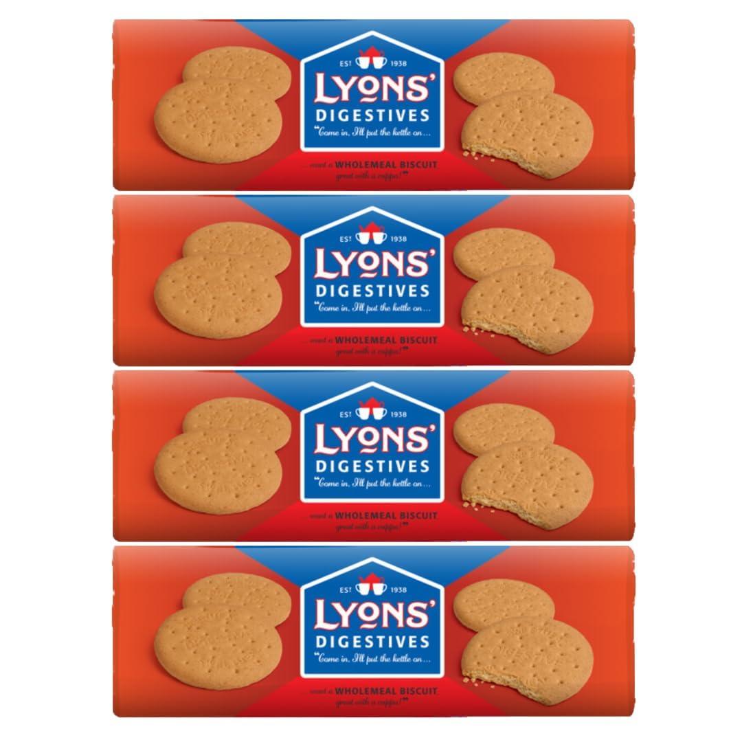 Tea Biscuit Bundle Consisting of Lyons Digestives Biscuits 300g (4 Pack ...