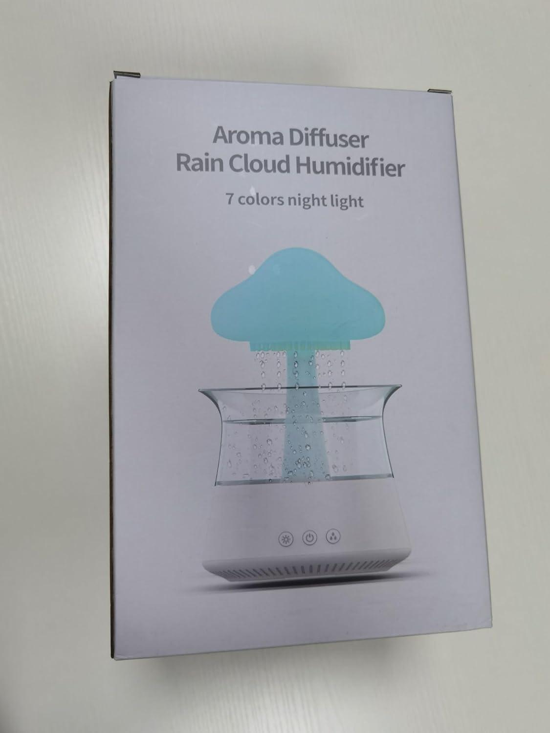 Rain Cloud Humidifier with Remote & Waterfall Lamp - White Noise & Rain ...