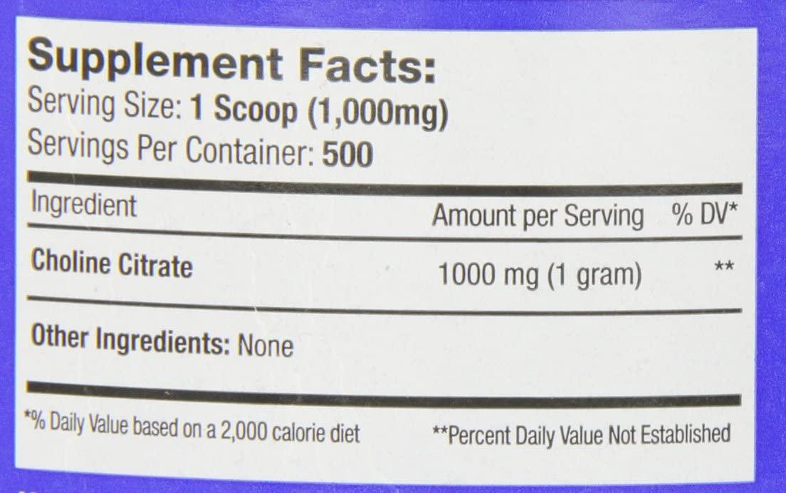 Choline Citrate Powder 500g | Powerful Brain & Liver Support Supplement ...