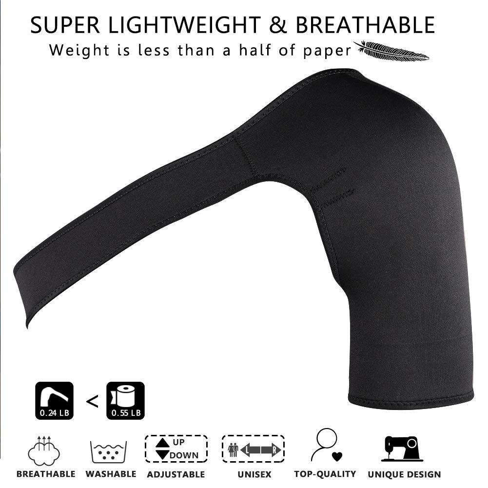 Dechoga Adjustable Neoprene Shoulder Support Bandage Belt - Stabilizes ...