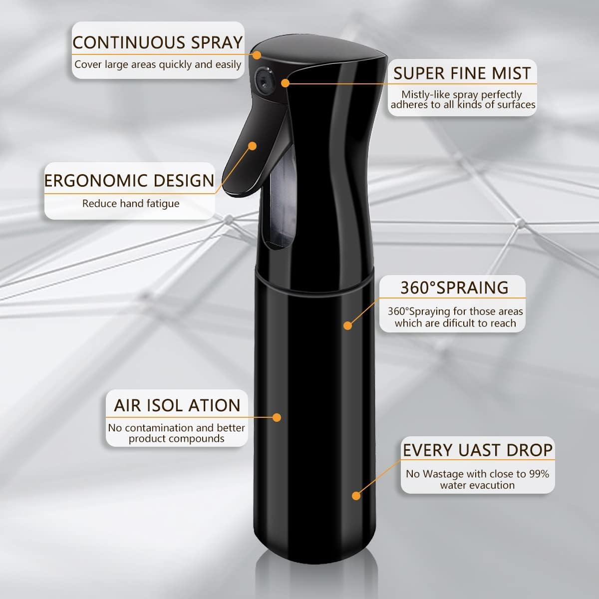 Tengyif 2-Piece Refillable Hair Spray Bottle Set - Permanent Lever ...