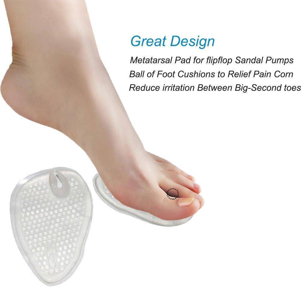 Gel Cushions for Flip Flop Sandals - 3 Pairs Forefoot Padding Inserts ...
