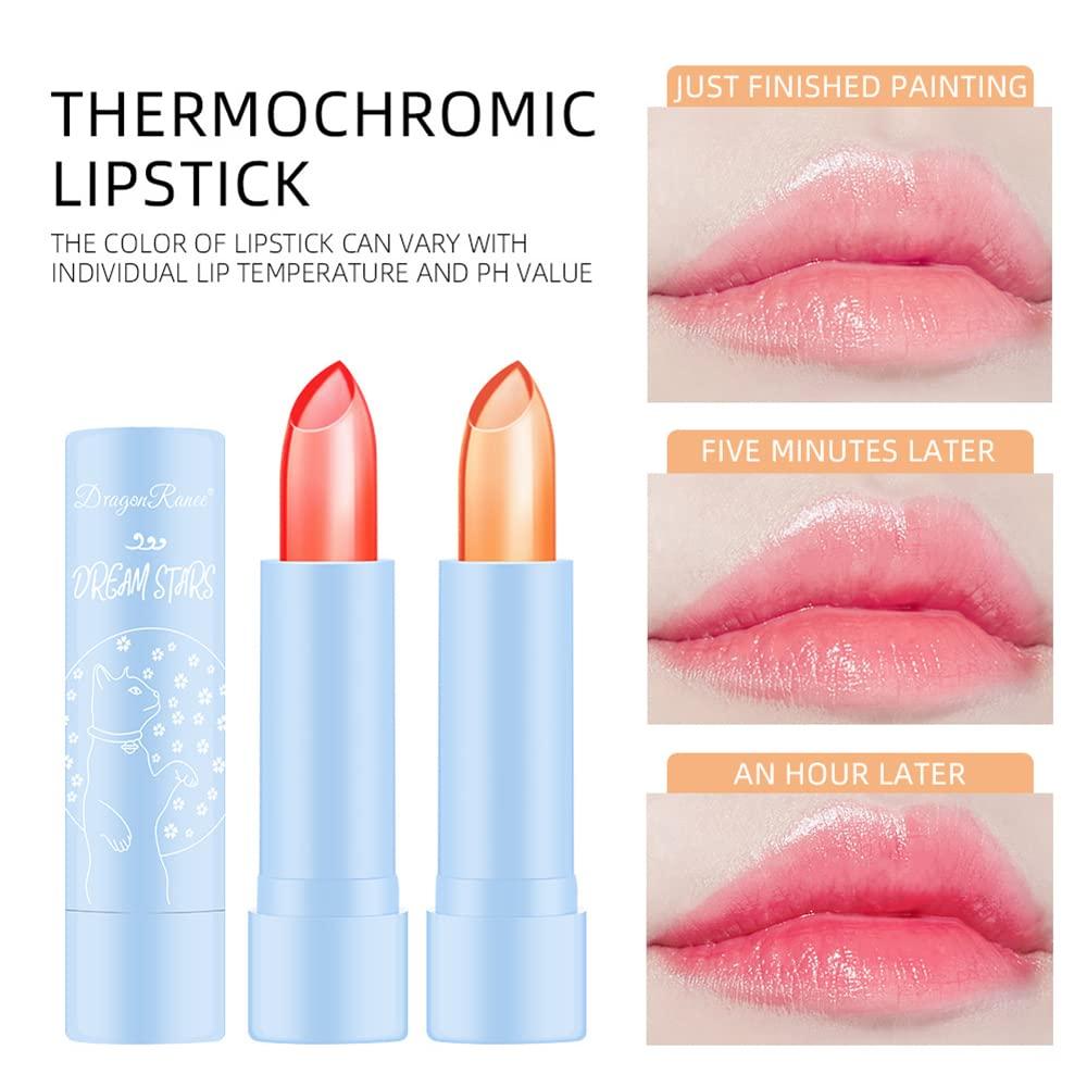 Aloe Vera Clear Jelly Lipstick Set - Color Changing Lip Gloss for Long ...