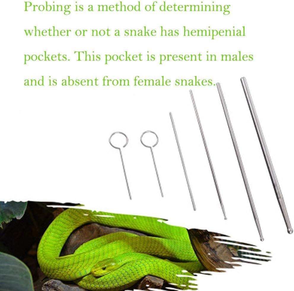PETSTARCX 6 Pack Round Ball Tip Reptiles Snake Probe Portable Probe Kit ...
