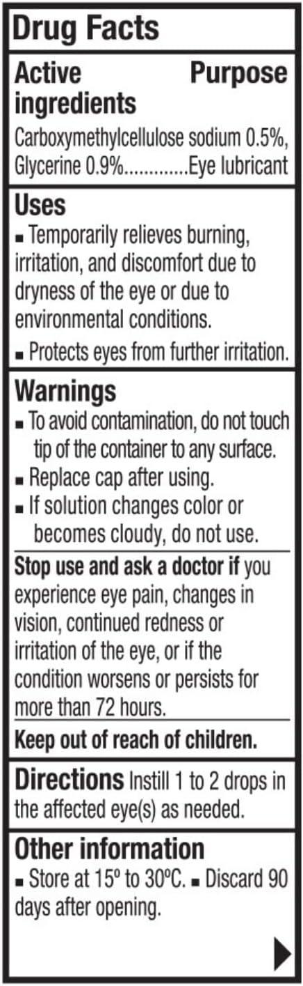 Refresh Optive Fusion Ophthalmic Solution Dual-action Formula Dry Eye ...