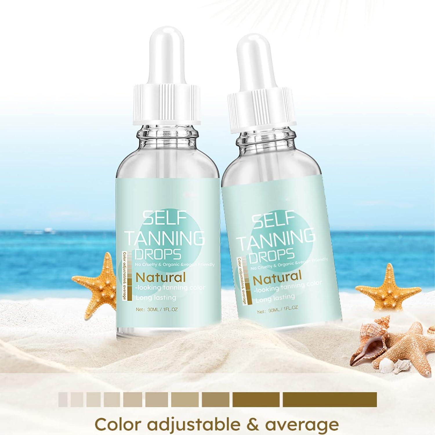 Tan & Tone Face Tanning Drops 30ml - Self Tanner Serum with Youth ...