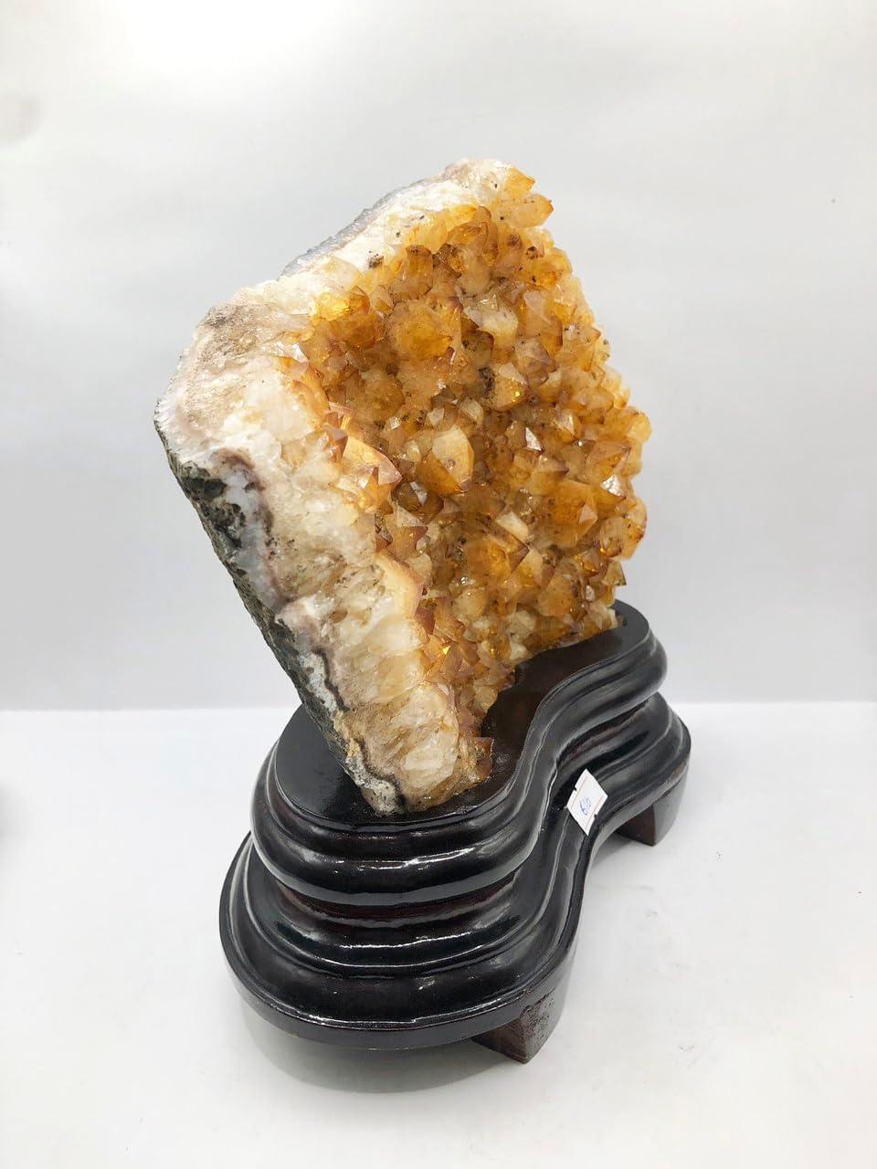 raw citrine geode
