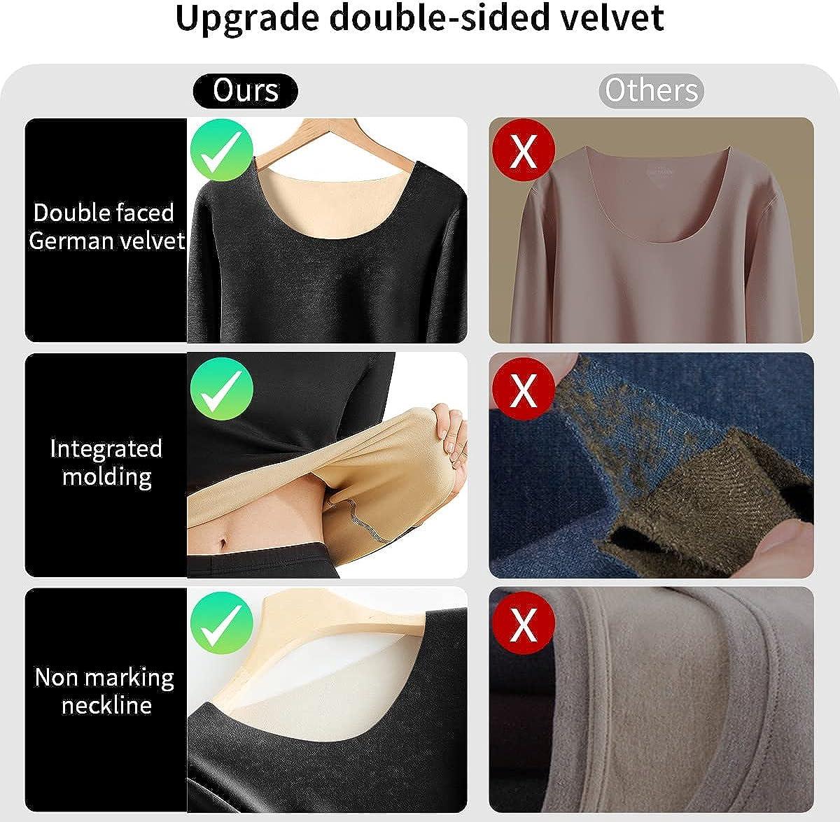 Merdia Thermal Underwear for Women Long Johns Base Layer Stretch Soft ...