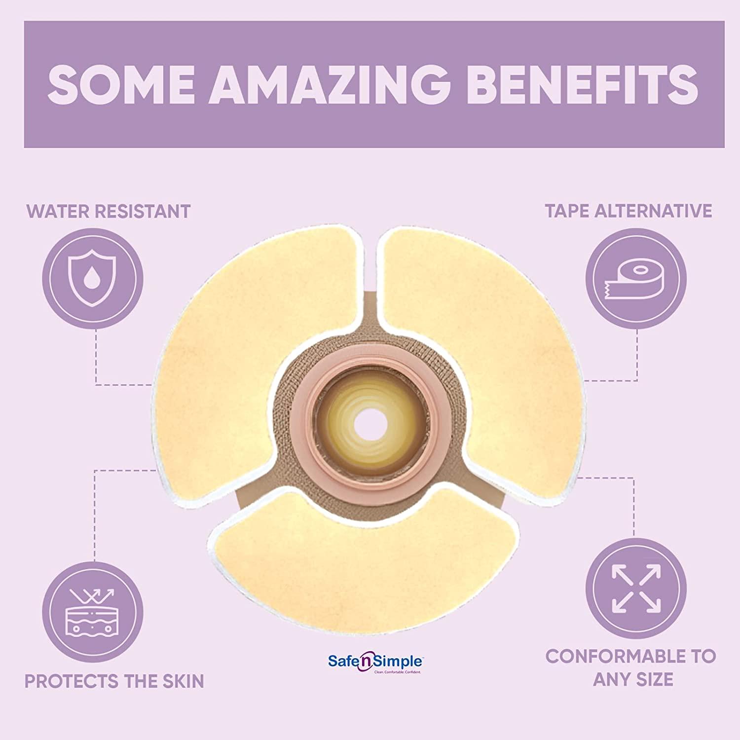 Safe n' Simple Extra Wide Skin Barrier Arc - 30 Count | Ostomy Barrier ...