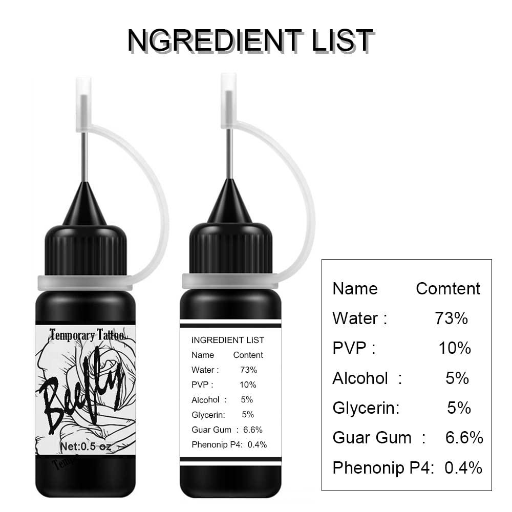 Semi Permanent Temporary Ink Kit - DIY Freehand Ink for Kids, Women ...