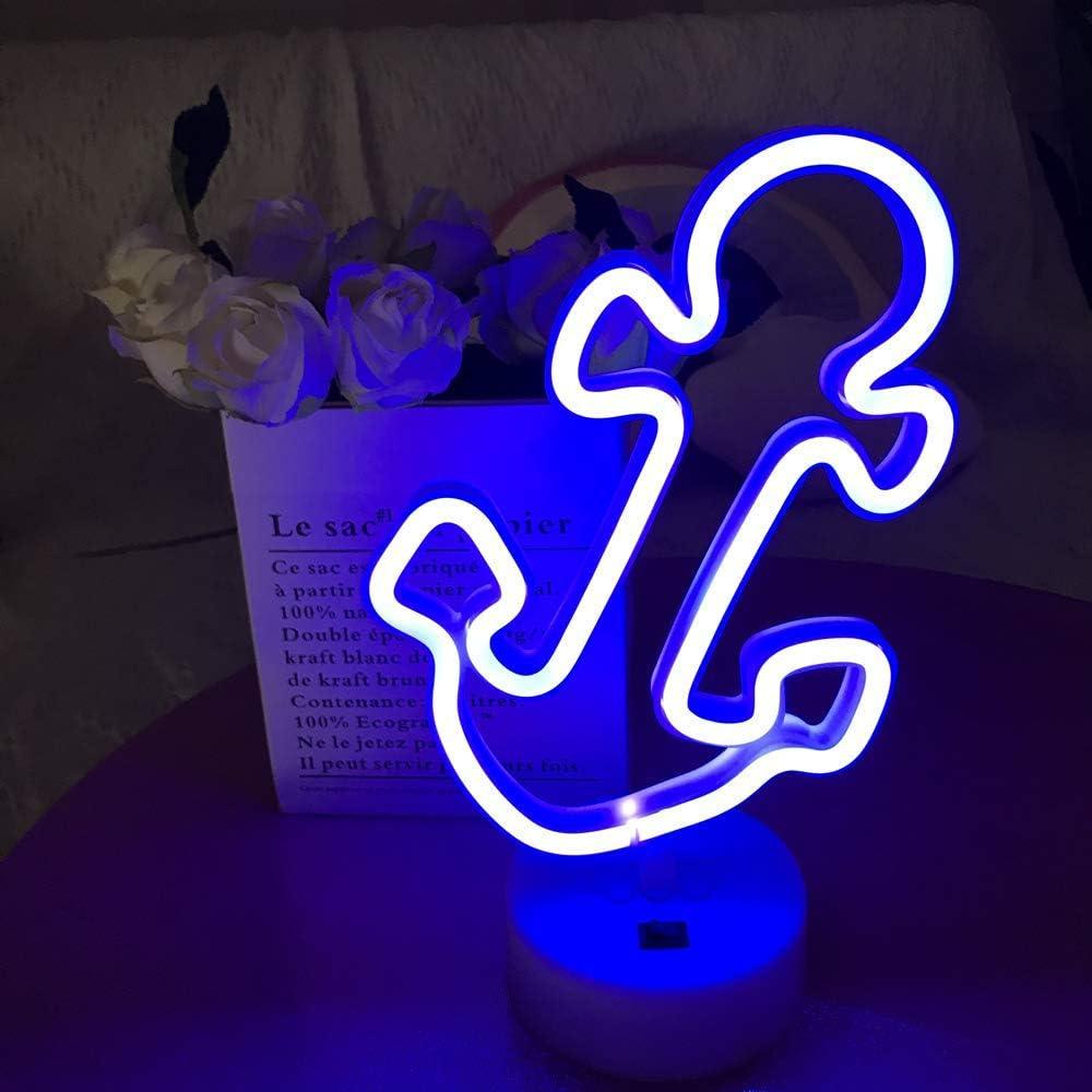LED Anchor Neon Signs Neon Night Light with Holder Base for Party ...