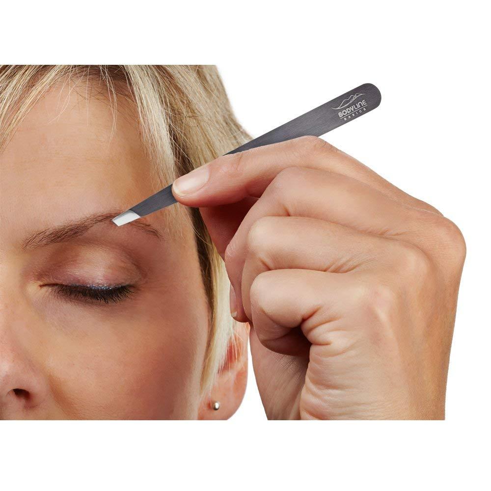 Bodyline Basics Tweezer Set for Eyebrows Chin Hair Splinters and ...