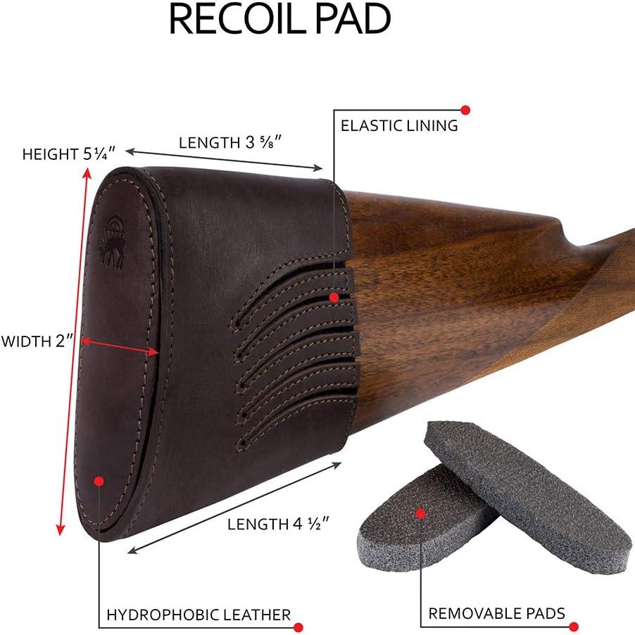 BRONZEDOG Genuine Leather Slip-On Recoil Pad for Shotguns & Rifles ...