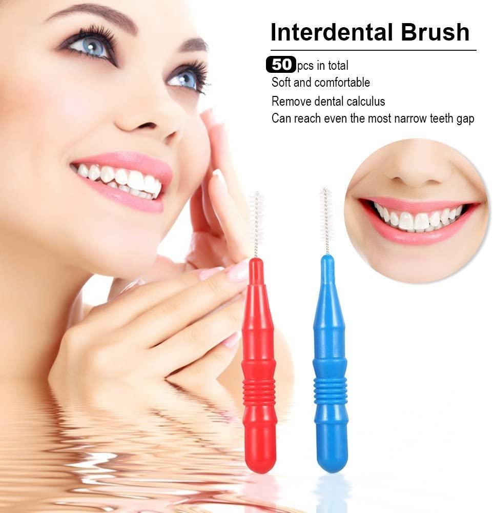250pcs Interdental Brush Dental Floss Silicone Toothpicks - Double ...