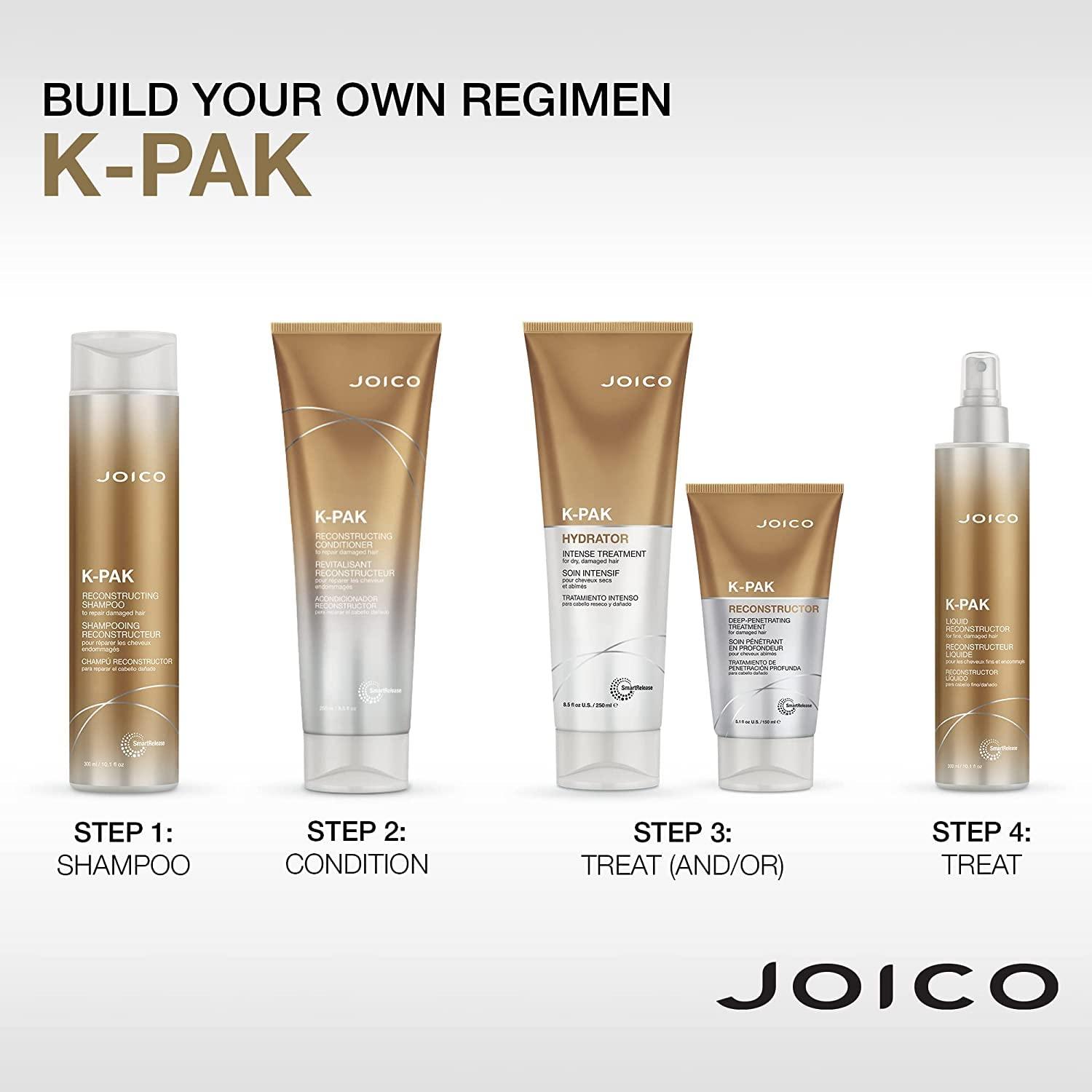 Joico K-PAK Liquid Reconstructor Treatment - Repair, Rebuild & Strengthen Fine Hair - Keratin ...