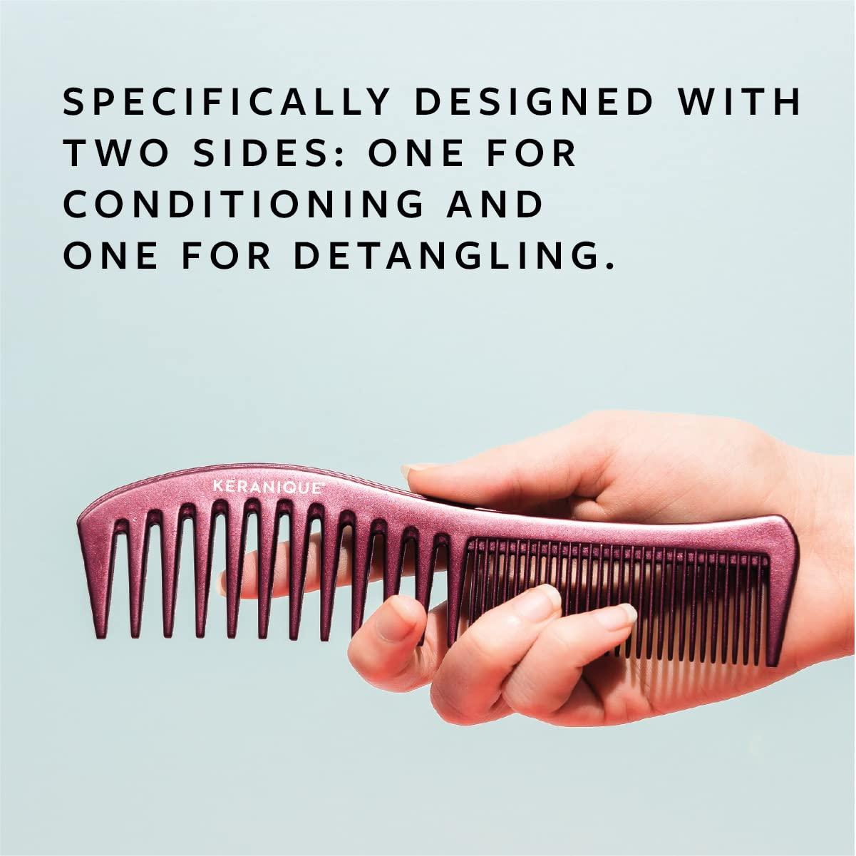 Keranique Anti-Breakage Burgundy Hair Styling Comb - Detangle ...