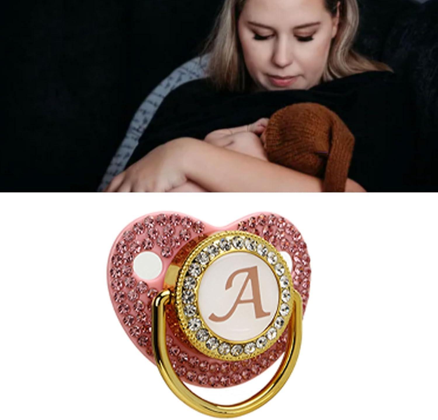 Personalized Bling Baby Pacifier - Silicone Rhinestone Pacifier with ...