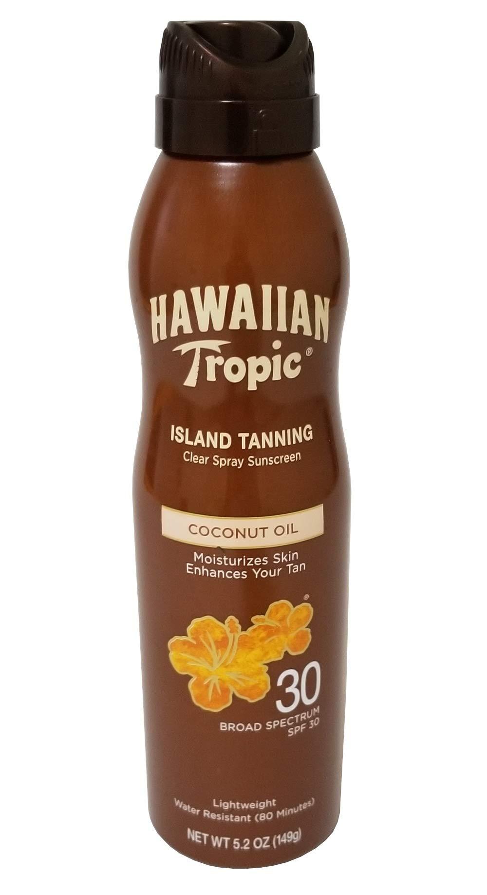 Hawaiian Tropic Dry Oil Clear Spray Sunscreen SPF 30 5.2 oz (Pack of 6 ...