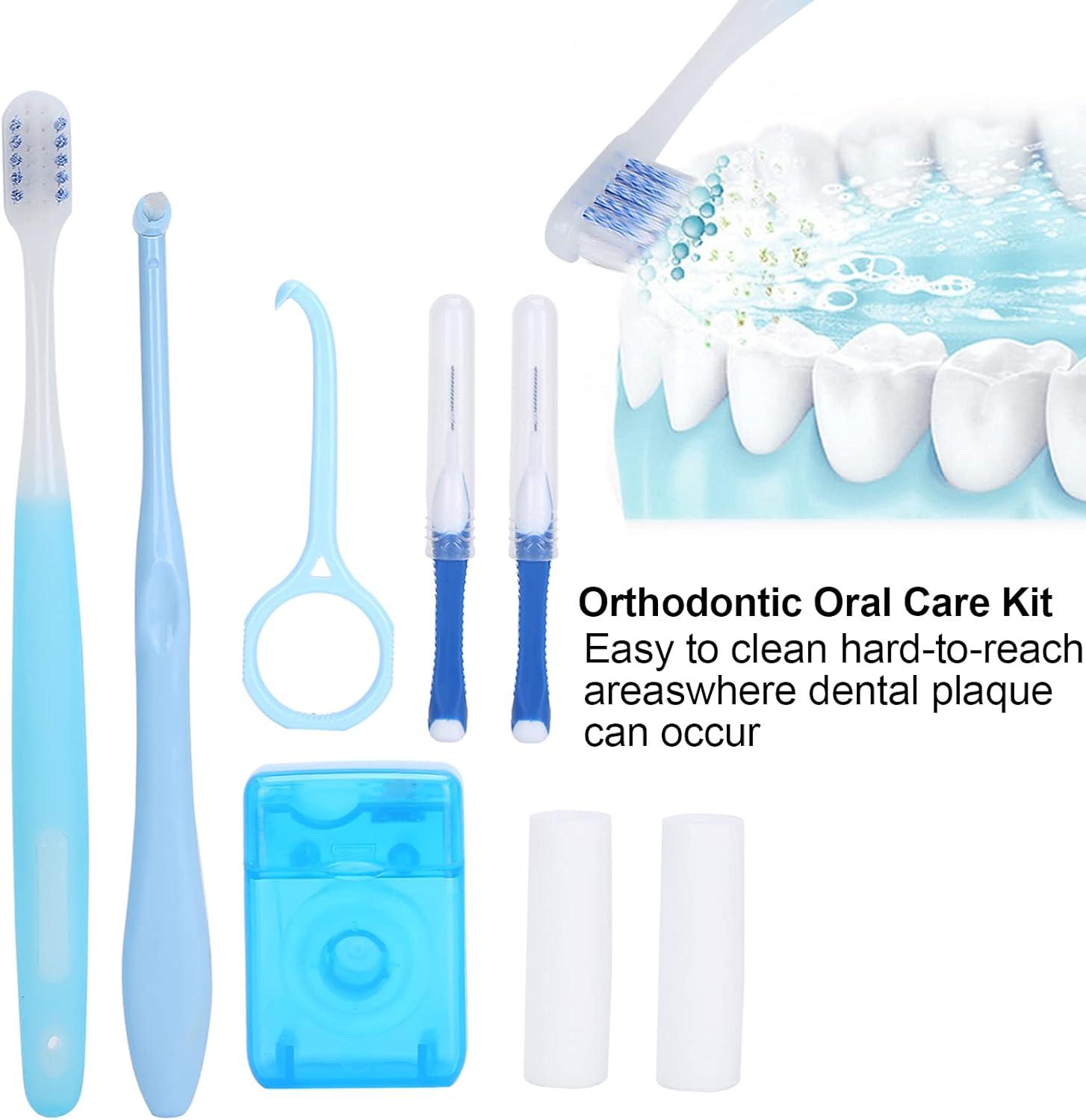 LIZEALUCKY Oral Care Kit - Braces Cleaning Brush & Interdental Waxing ...