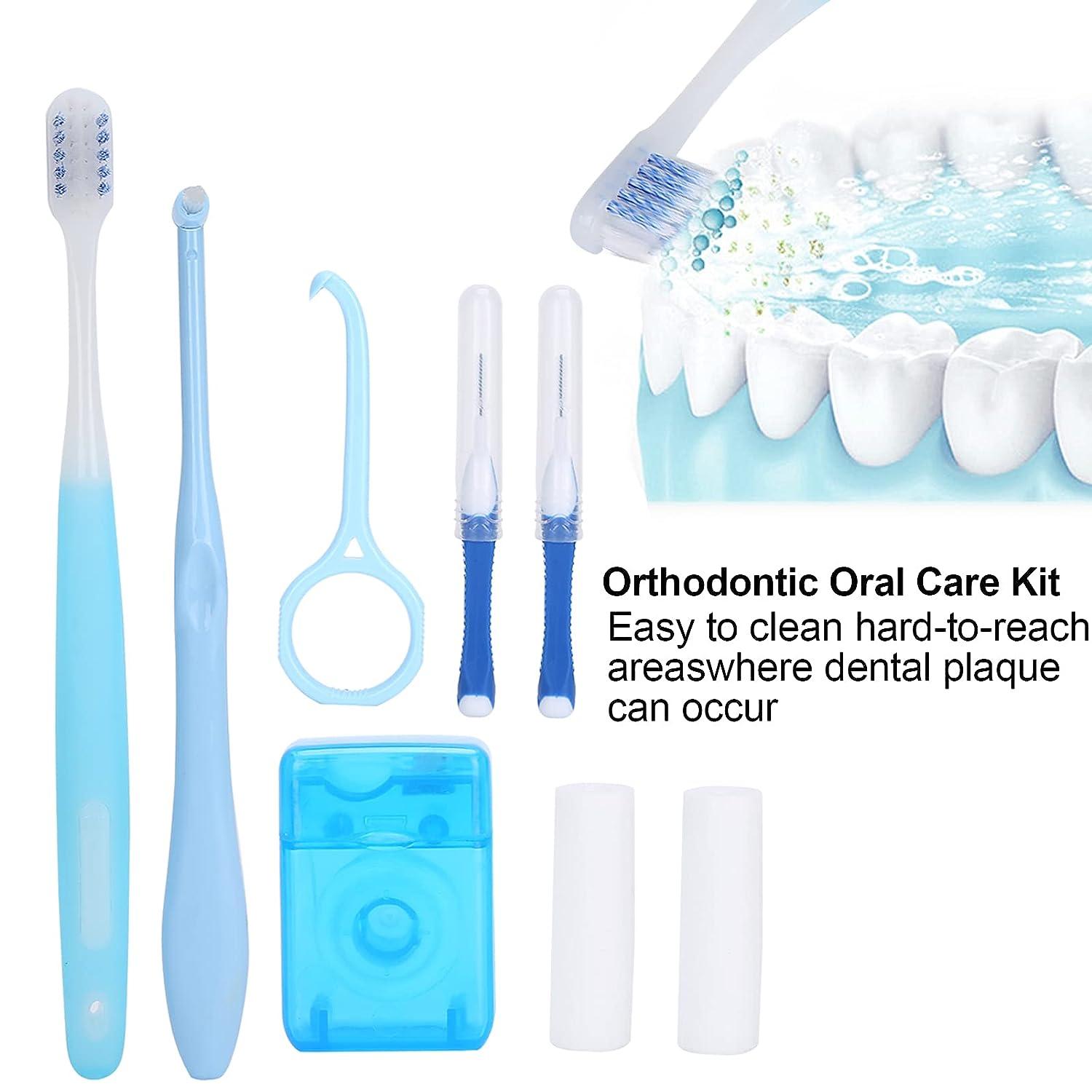 Orthodontic Oral Care Kit for Braces - Portable Hygiene Set with ...