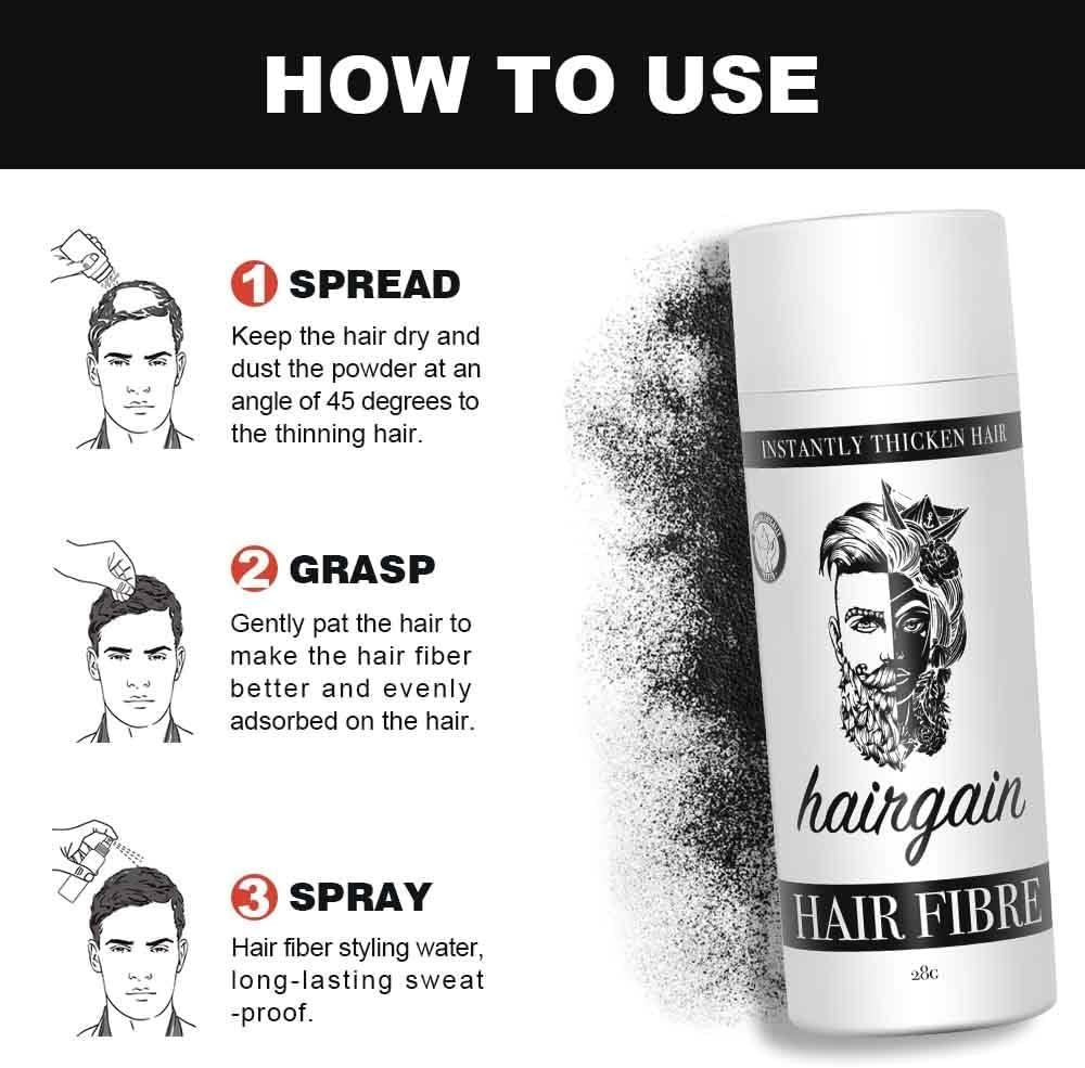 HAIRGAIN Hair Fibre 28g Bottle - Natural & Undetectable Solution for ...