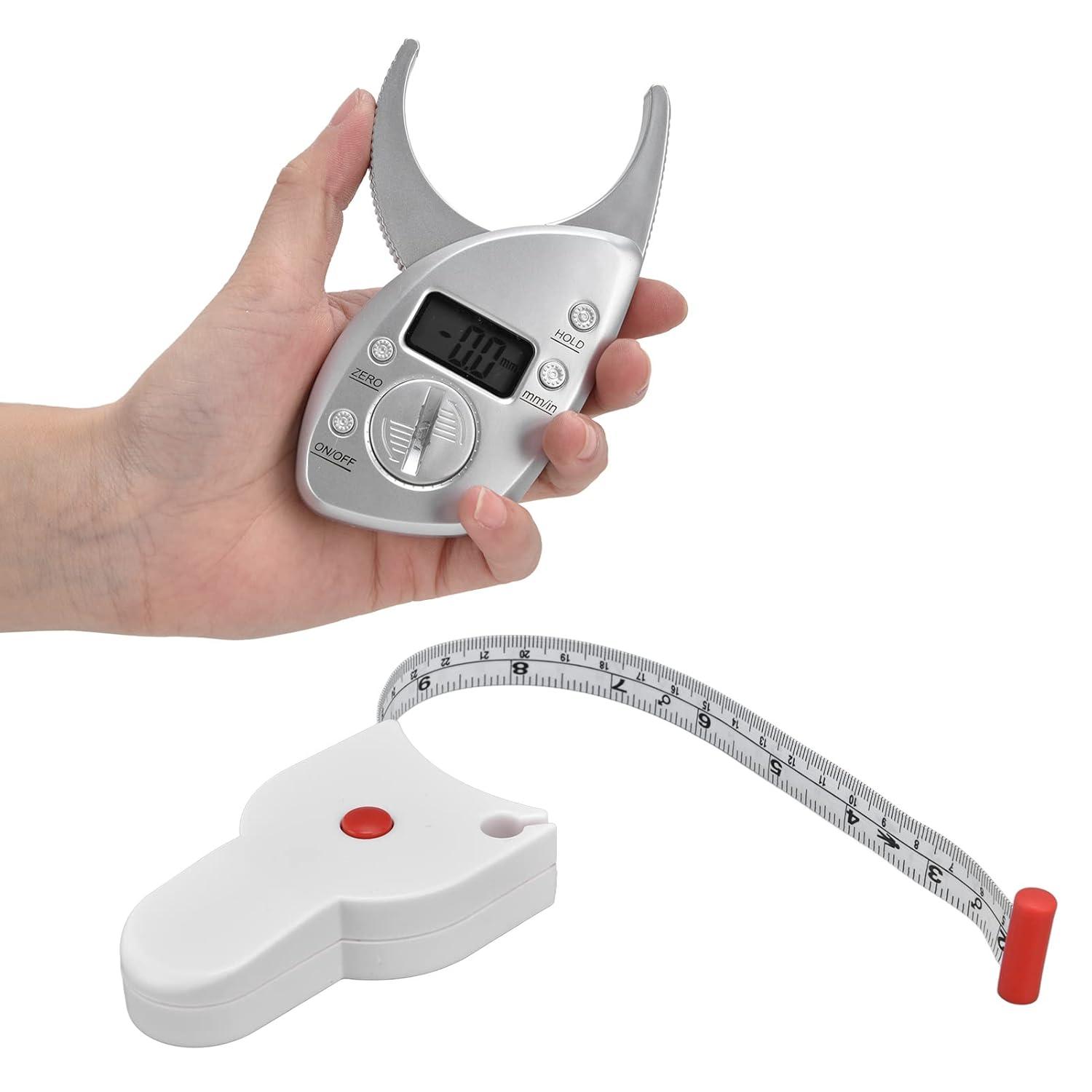 Hilitand Digital Fat Caliper & Body Measuring Tape - Handheld BMI Body ...