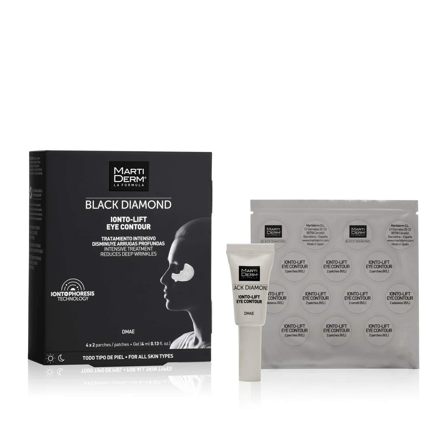 Martiderm Black Diamond Ionto-lift Eye Contour - 4 Patches & 4ml Gel ...
