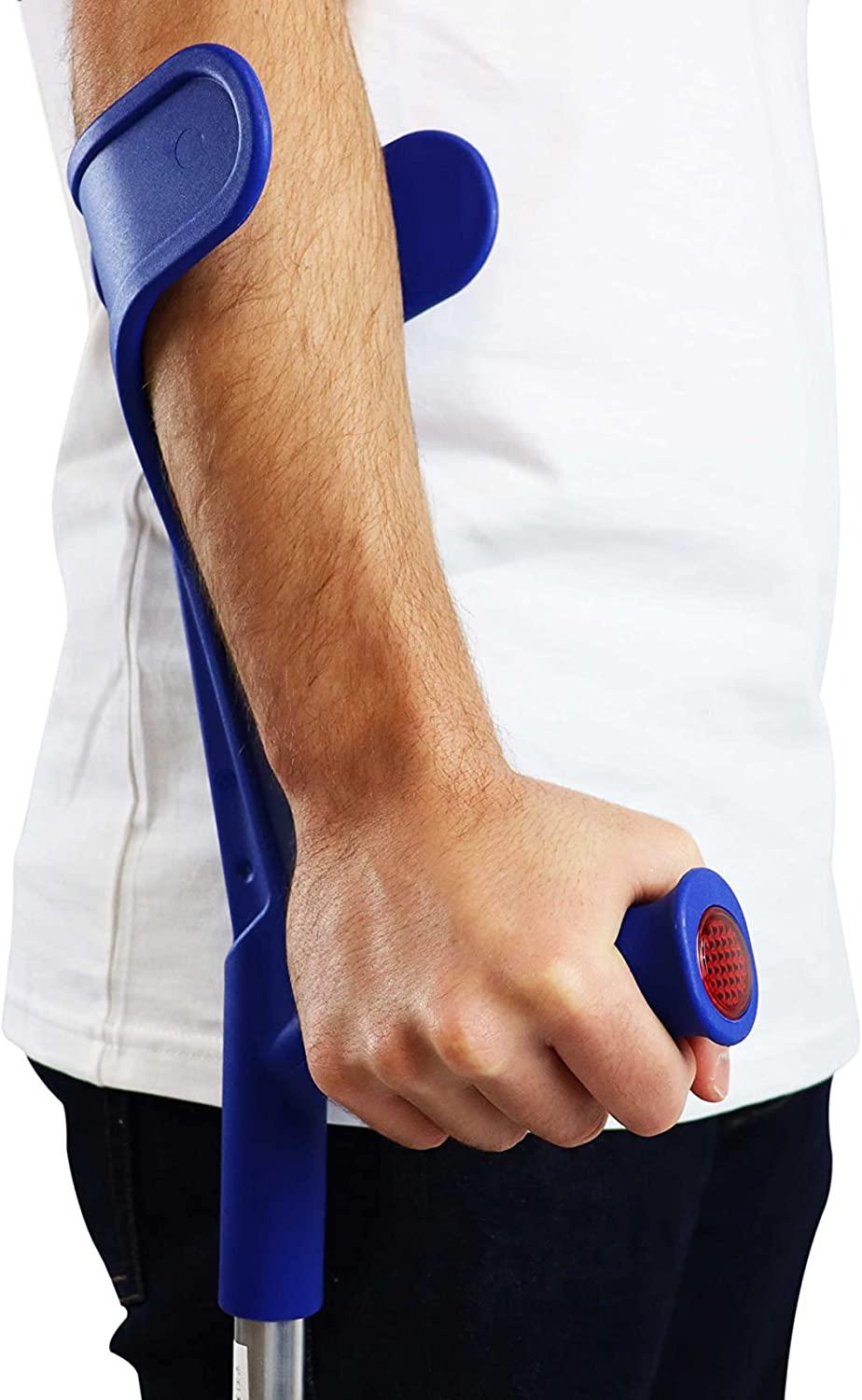 Pepe Adult Forearm Crutches (x2) - Adjustable Aluminum Arm Crutches for ...