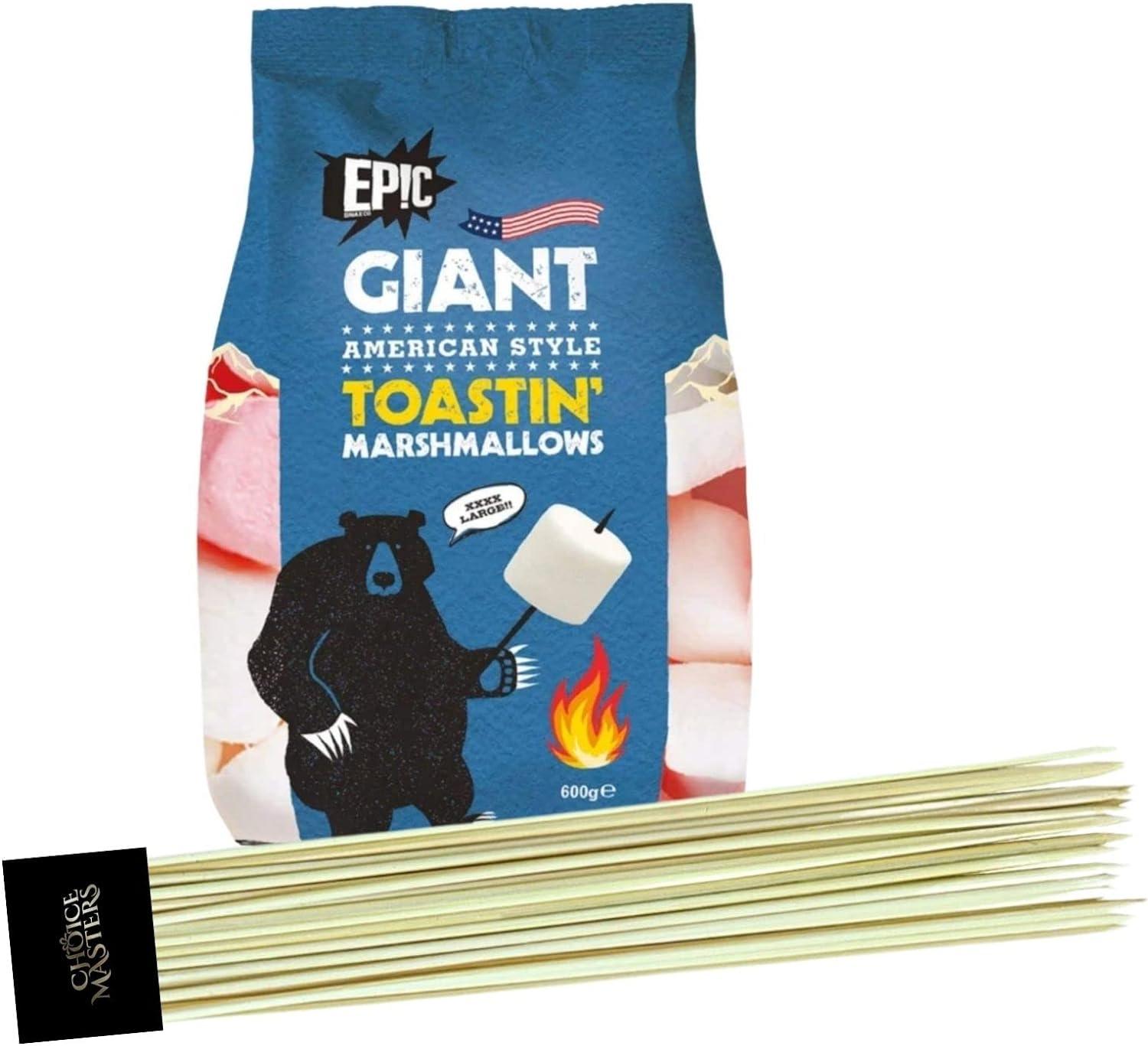 Giant American Marshmallow Toasting Kit: 500g Epic Roasting ...