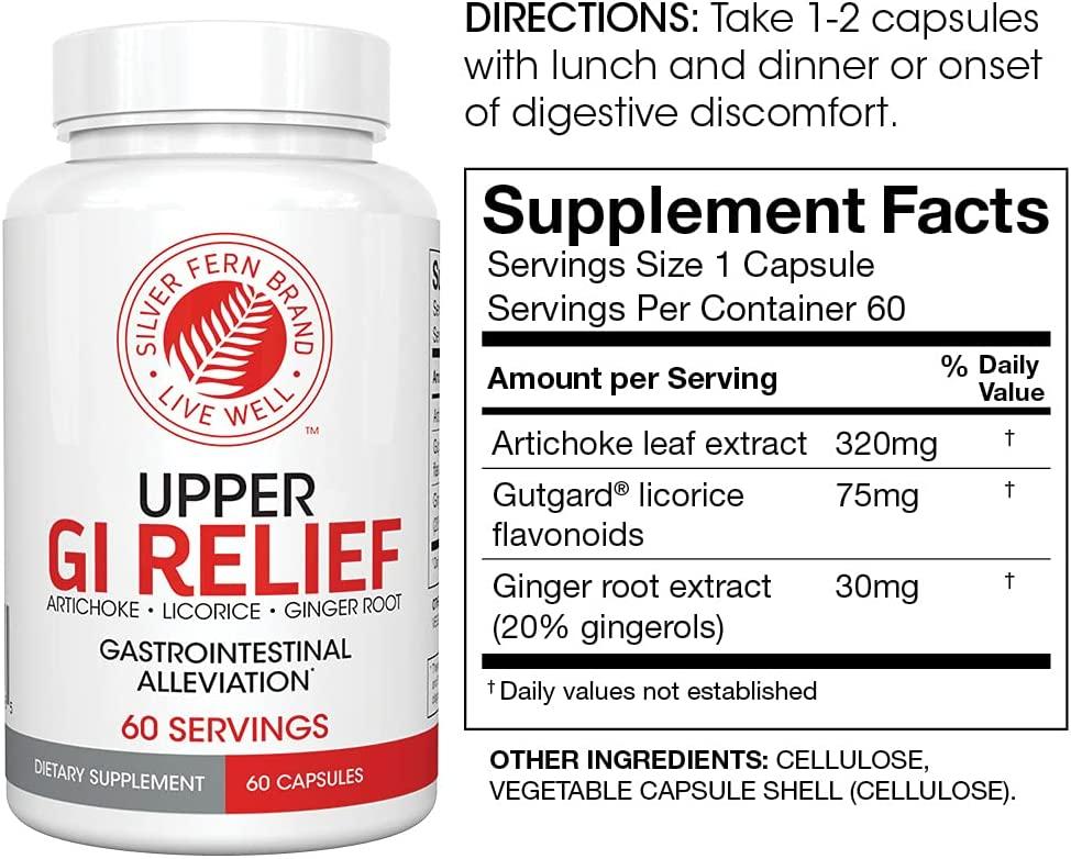 GI Relief Herbal Supplement - Reduce Gastrointestinal Discomfort, Acid ...