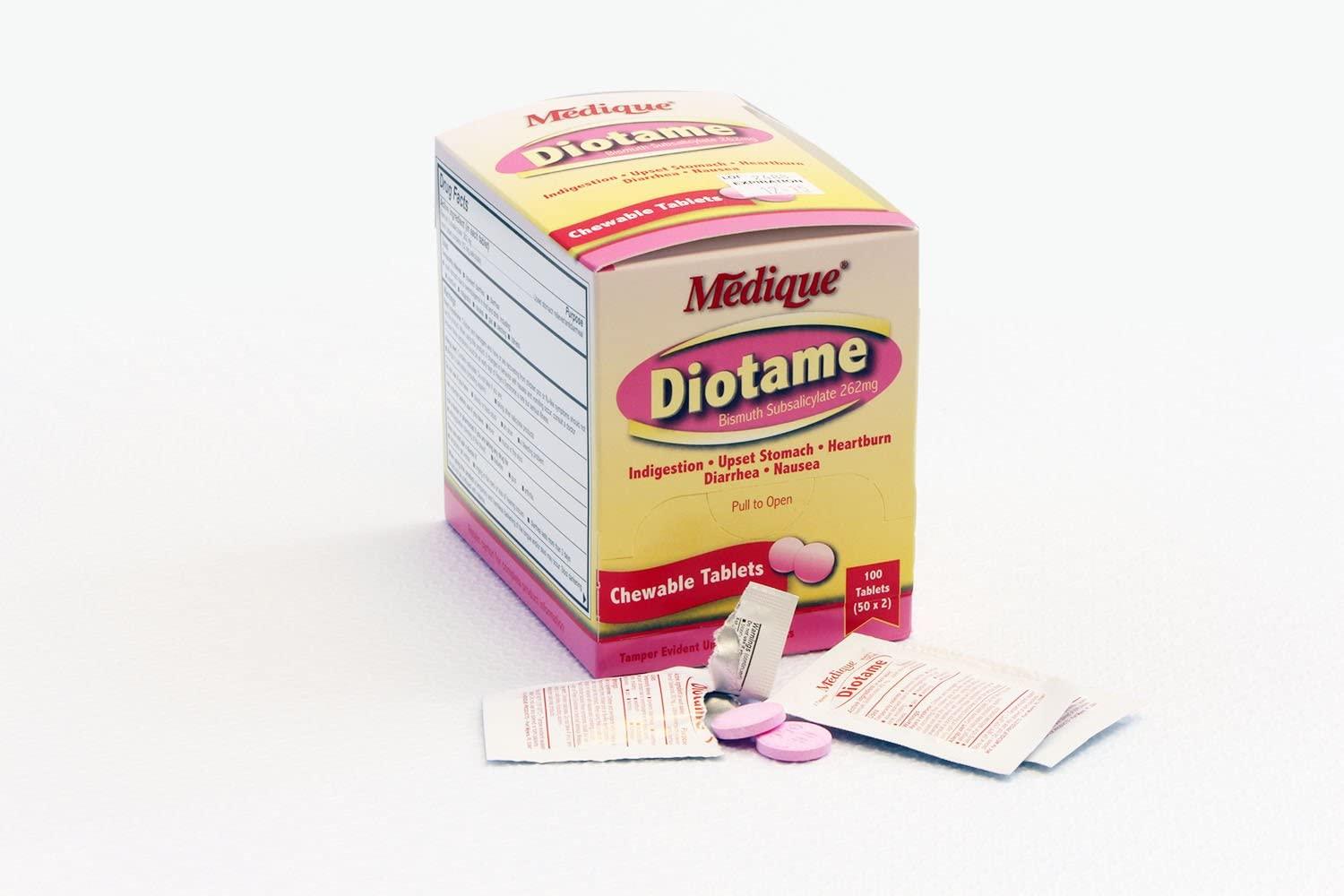 Medique 22033 Diotame Tablets - 100 Tablets (Pink) | Fast-Acting Relief ...