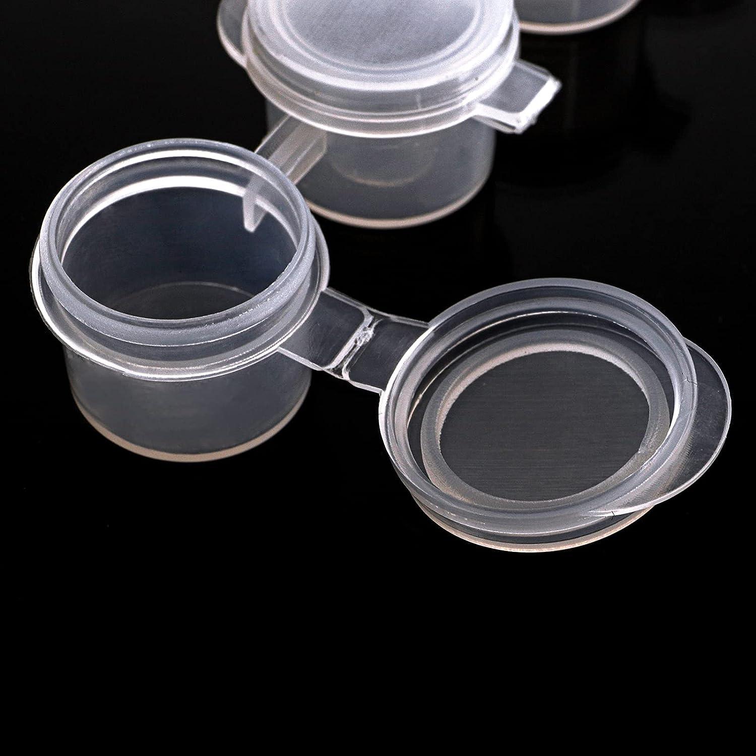 ZEAYEA 100 Strips 2ml Empty Paint Cup Pots with Lids - Arts Crafts ...