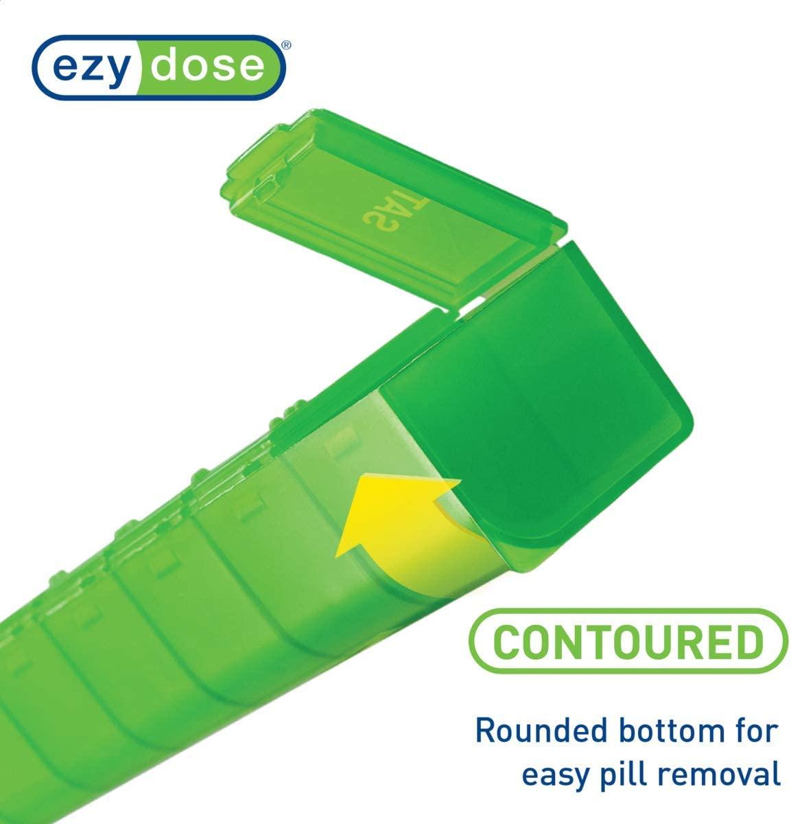 Ezy Dose Weekly Pill Organizer & Vitamin Case - 7-Day Medicine Box with Medium Compartments in ...