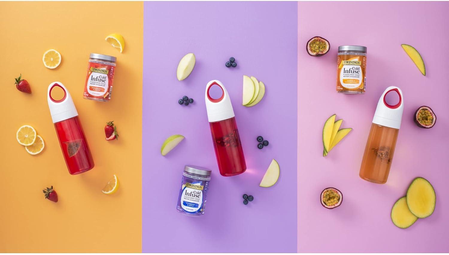 Twinings Cold Infuse Starter Kit (3 Infusers and Reusable Water bottle ...