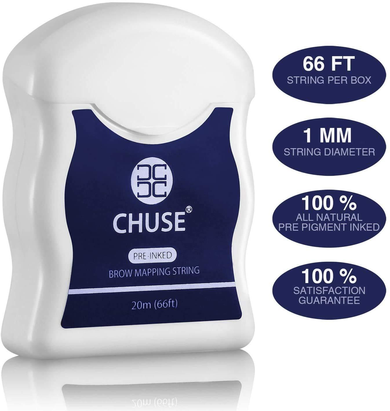 CHUSE Brow Mapping String for Microblading - Pre-Inked Bamboo Charcoal ...