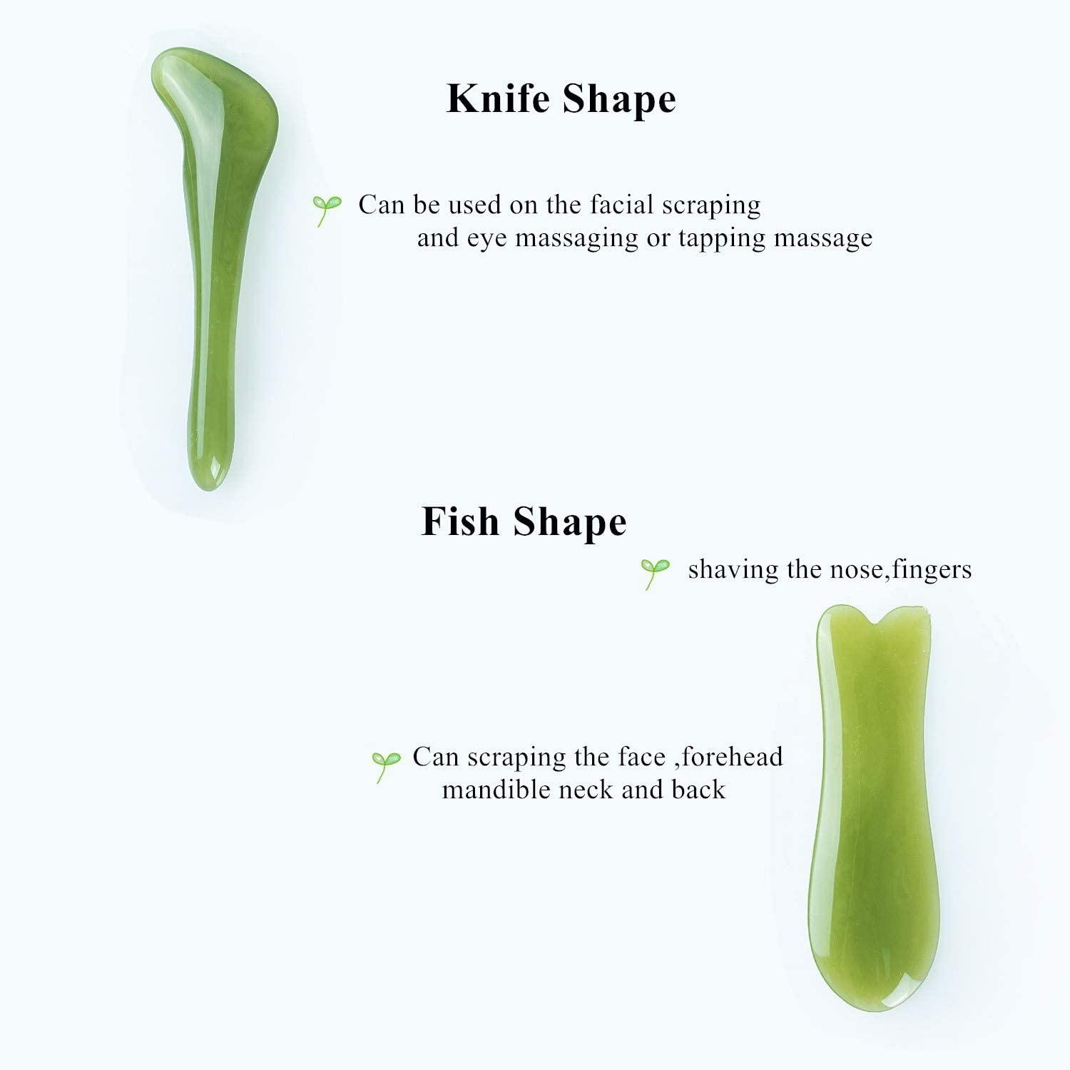 7-Piece Natural Resin Gua Sha Scraping Massage Tool Set for Face, Back ...