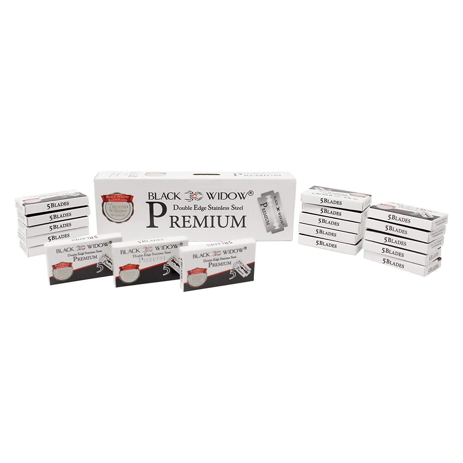 Black Widow Premium Double Edge Swedish Steel Razor Blades - 100 Count ...