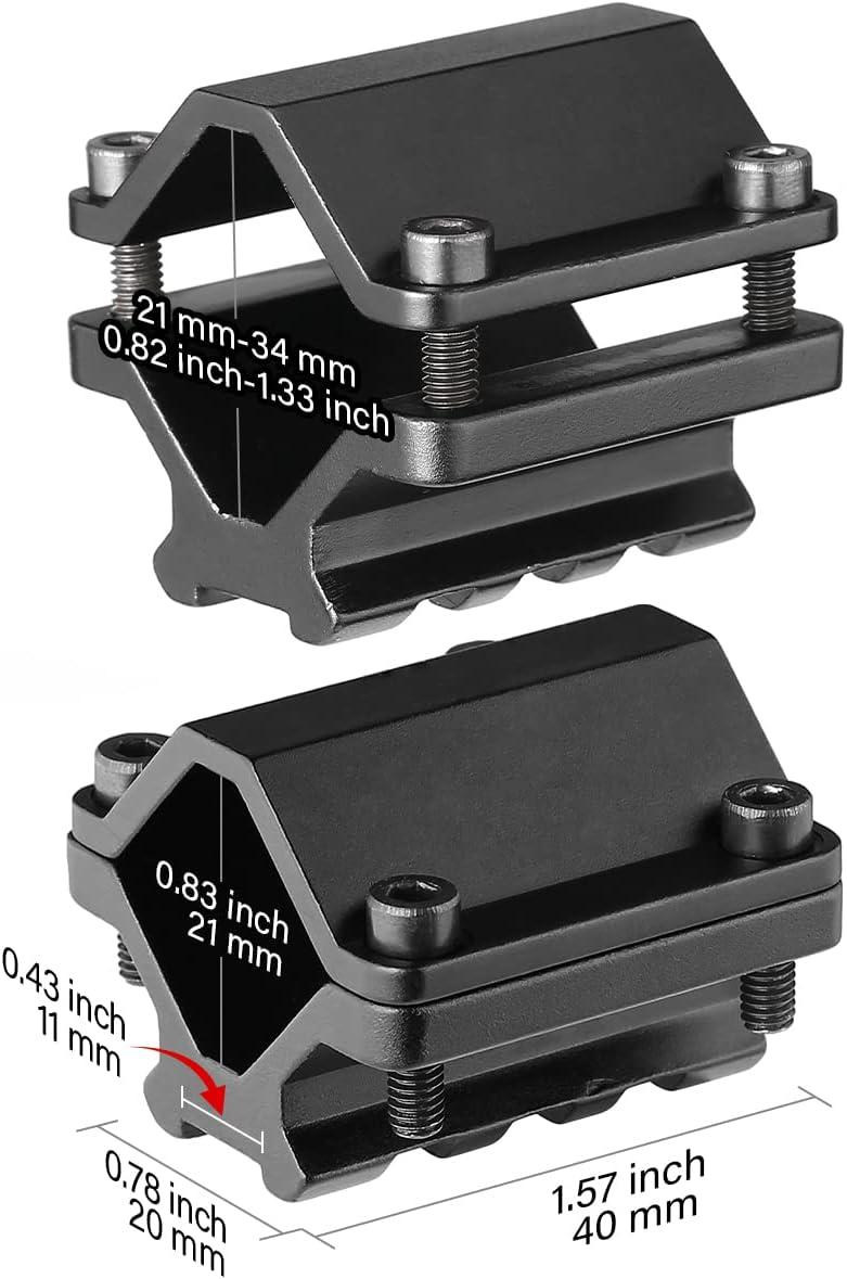 VERY100 Universal Single Rail Picatinny Flashlight Mount - Shotgun ...