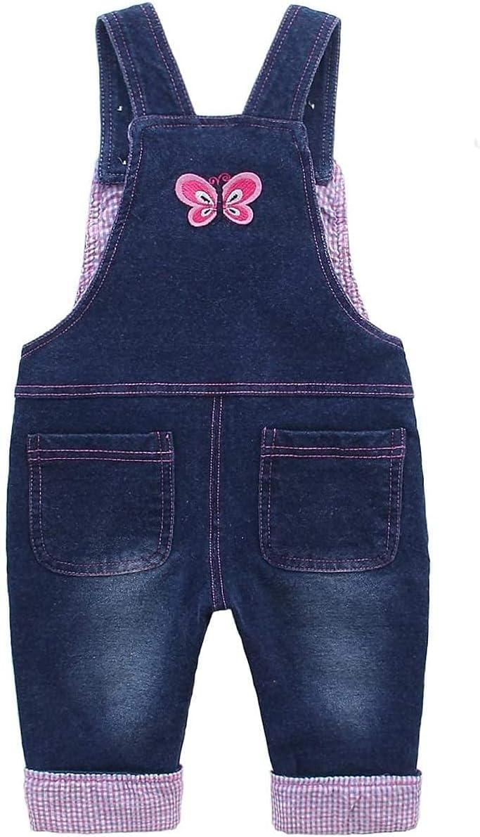 KIDSCOOL SPACE Baby Girl Jean Overalls Toddler Denim Cute 3D Bunny ...