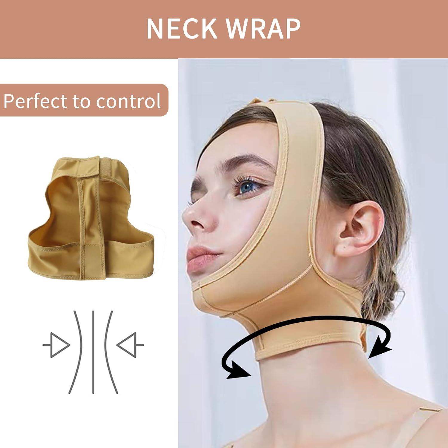 Chin Lipo Compression Garment - Post Surgery Neck & Chin Wrap for Skin ...