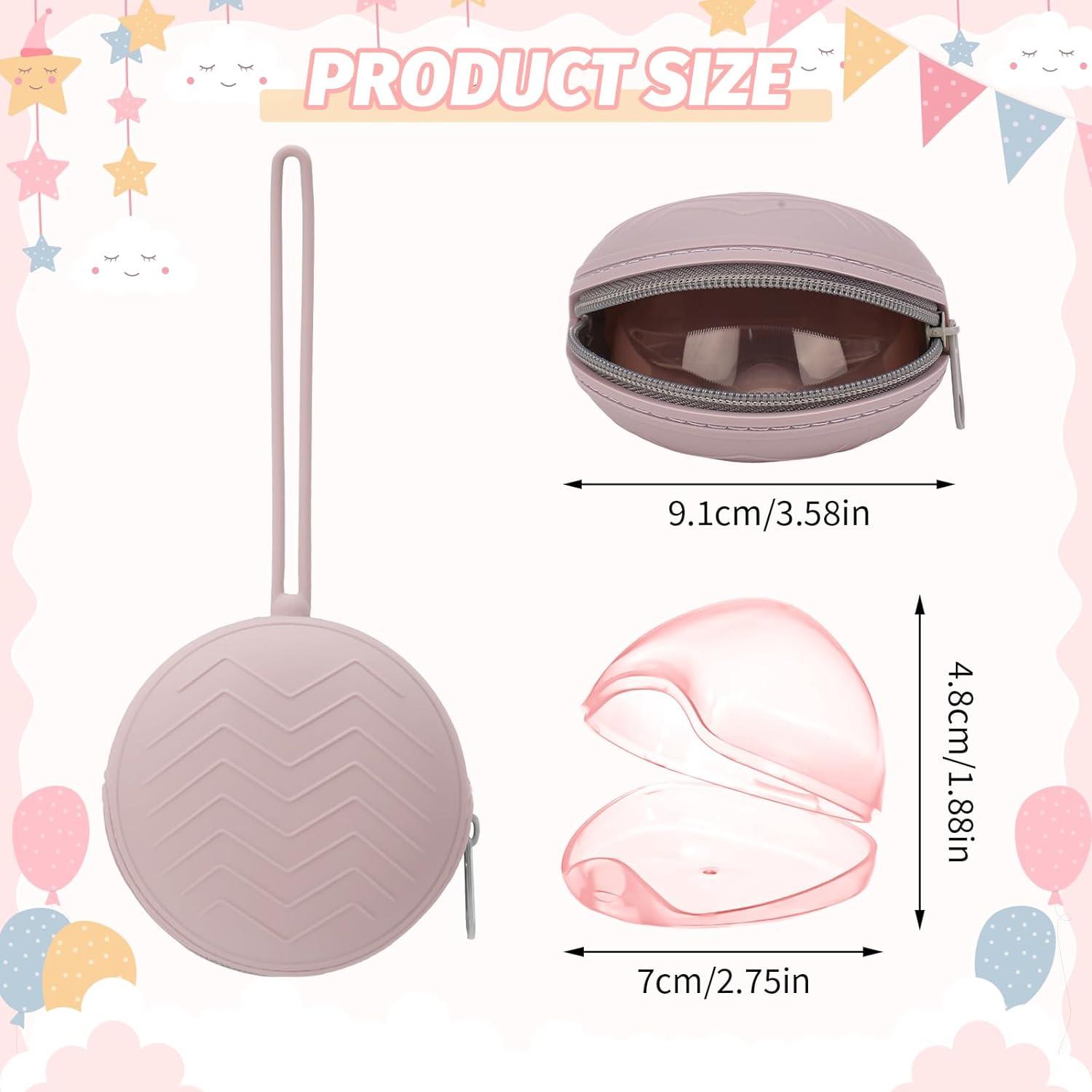 Yamitora 6-Piece Pacifier Storage Box Set Silicone & Transparent ...